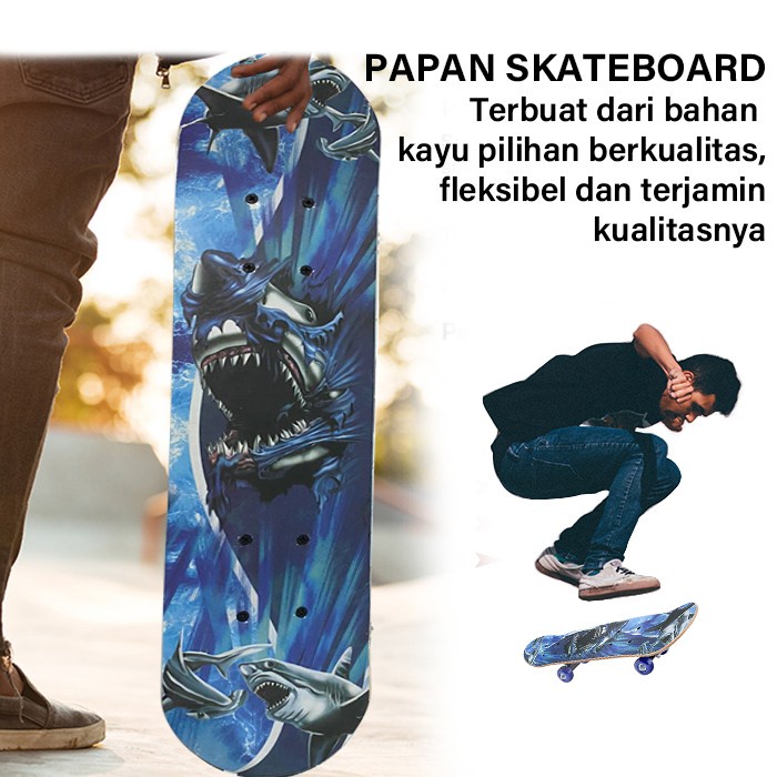 Jual SKATE BOARD - PAPAN LUNCUR SKATEBOARD FULLSET DEWASA BESAR KAYU ...