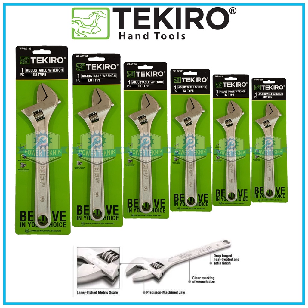 Jual Kunci Inggris 6 8 10 12 inch TEKIRO Kunci Bago / Adjustable Wrench ...