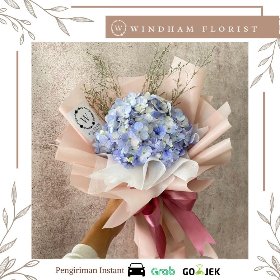 Jual Buket Hortensia Bouquet Hydrangea Buket Wisuda Hortensia Murah ...