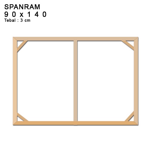 Jual Spanram 90x140 cm Rangka Kayu Kanvas Banner Spanduk | Shopee Indonesia