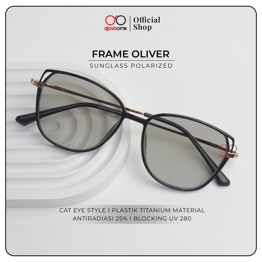 Jual DJAVA OPTIK - Frame Oliver - Kacamata Normal Photocromic Pabrik Model Semi Cat Eye | Shopee ...