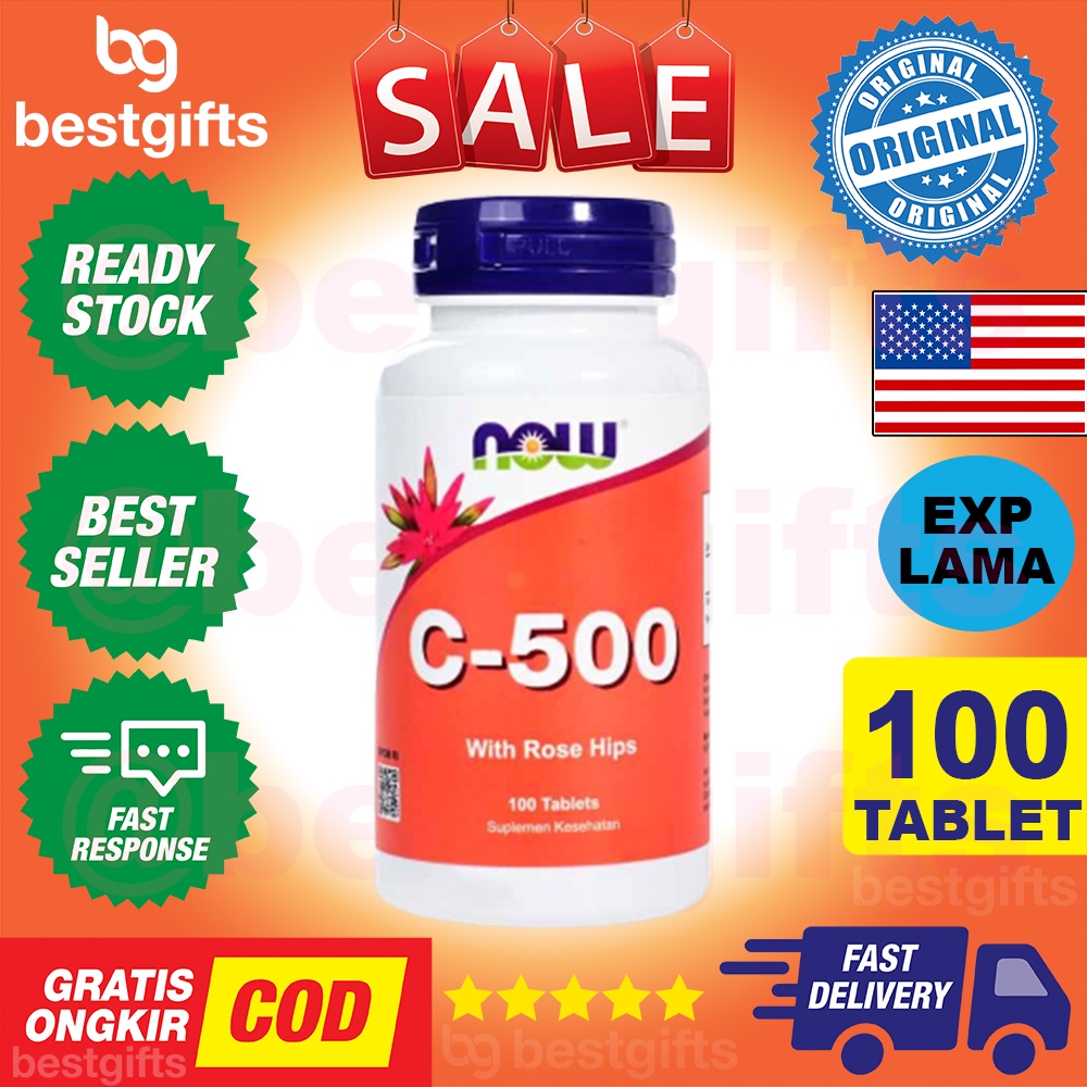 Jual NOW VITAMIN C 500 VITAMIN C DAYA TAHAN TUBUH KEKEBALAN TUBUH 100 TABLET | Shopee Indonesia