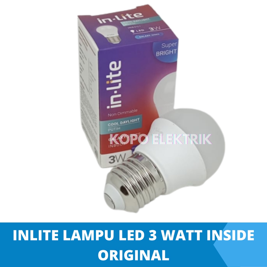 Jual Lampu LED Bulb Inlite 3w 5w 7w 9w 12w 15w Watt INB007 Garansi ...