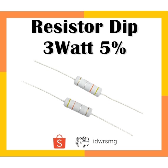 Jual R resistor Dip 3watt 2R7 2.7R ohm 3w toleransi 5% | Shopee Indonesia