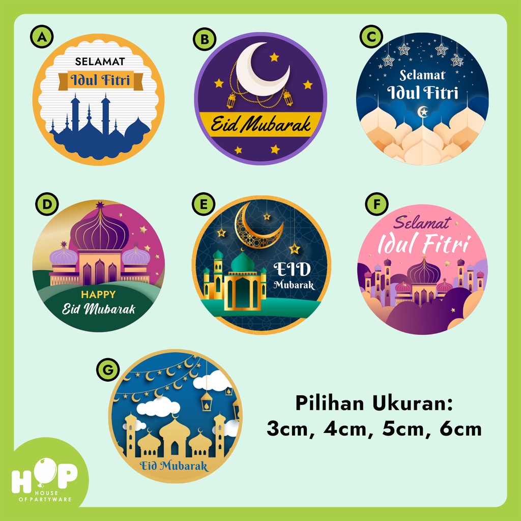 Jual Sticker Lebaran Ucapan Selamat Idul Fitri Hadiah Hampers Label ...