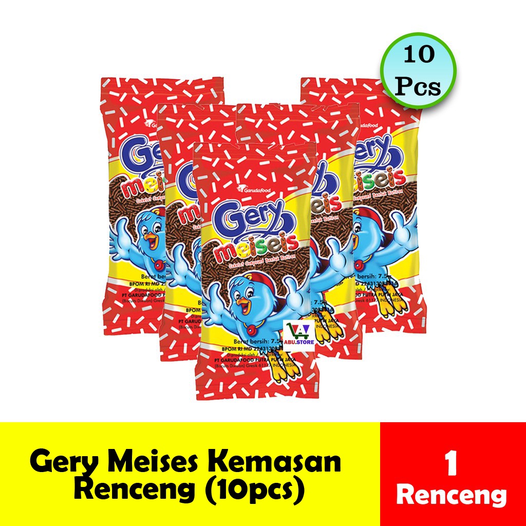 Jual Gery Meises / Meses kemasan Renceng isi 10pcs Garuda Food Snack ...