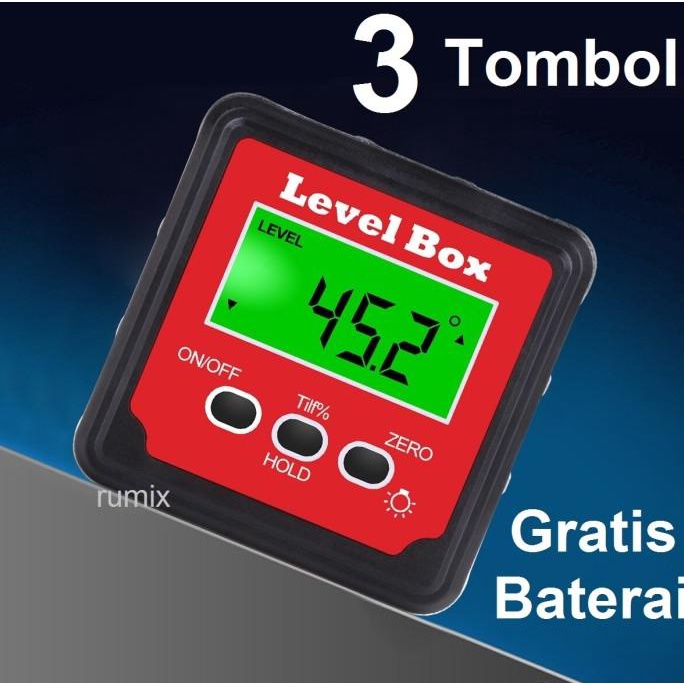 Jual Inclinometer Digital Alat Ukur Sudut Kemiringan Slope Level Box ...