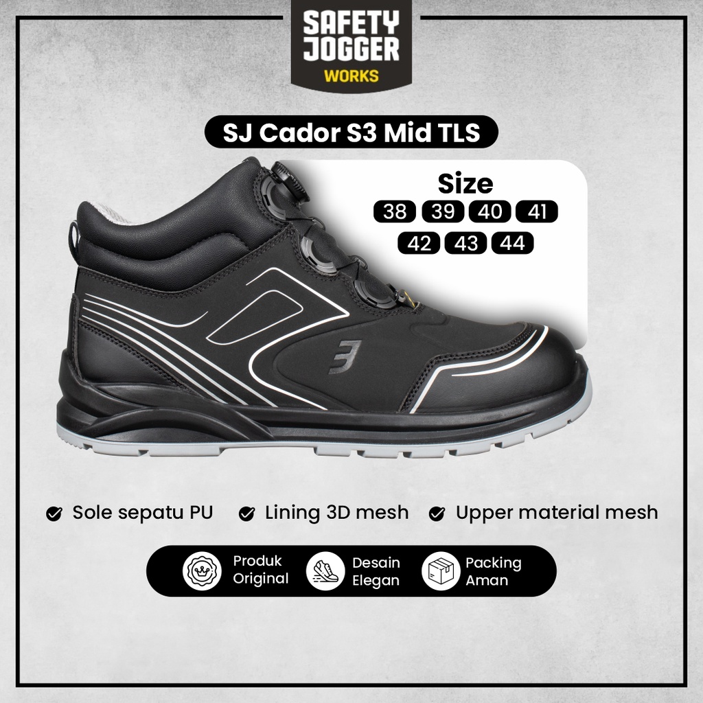 Jual Safety Jogger Cador S3 Mid TLS Model Sporty | Shopee Indonesia
