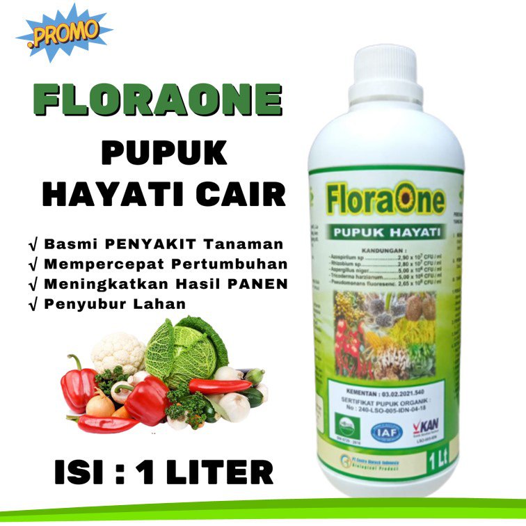 Jual Flora One Pupuk Hayati BISA COD, Fungisida Hayati Cair Tricoderma Harzanium 1 Liter ...