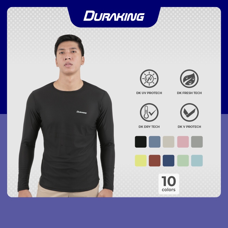 Jual Duraking Running Jersey Long Sleeve (Man) Basic Color Tee | Shopee ...