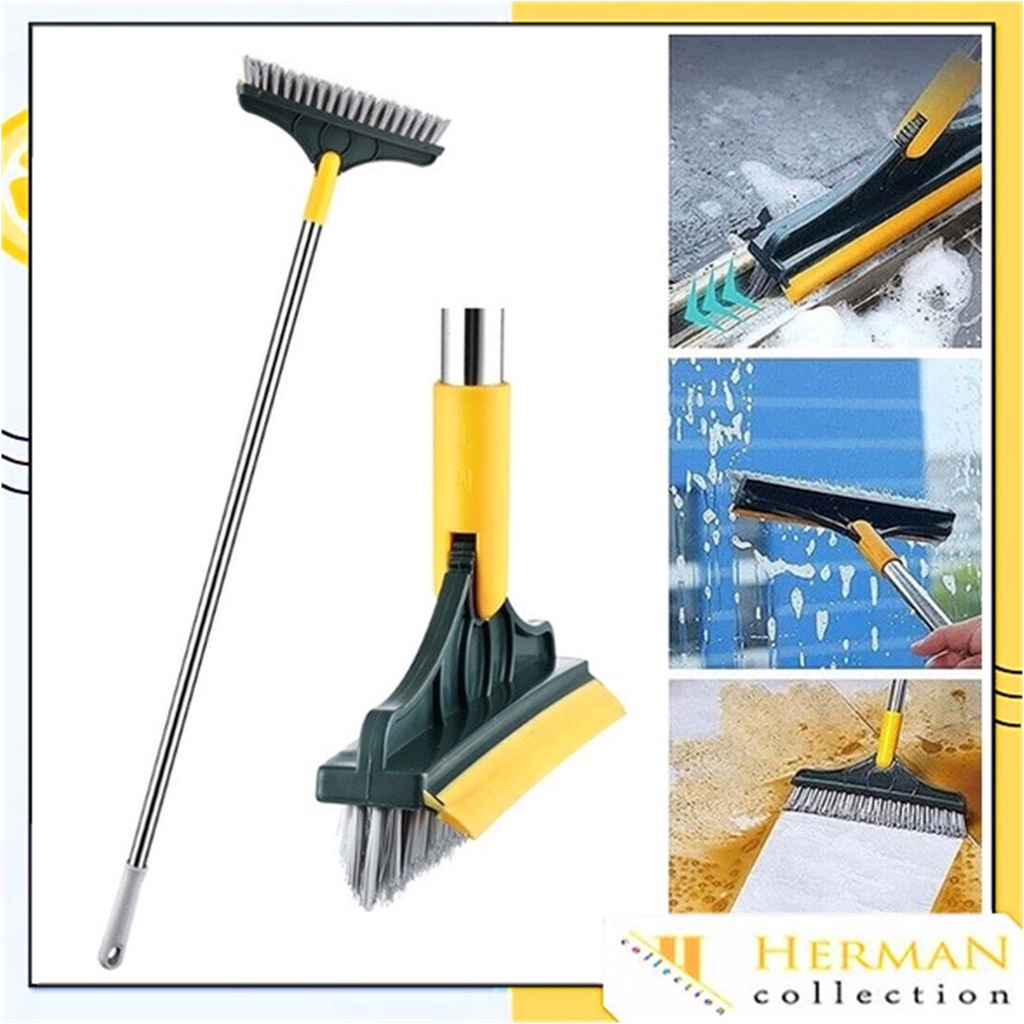 Jual HC Sikat Lantai WC Kamar Mandi 2IN1 Wiper Sikat Pembersih Putar ...