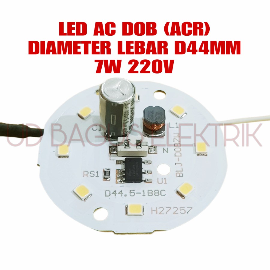 Jual PCB LED AC 7 WATT 220V DOB (ACR) UKURAN PCB LEBAR DIAMETER 44MM ...
