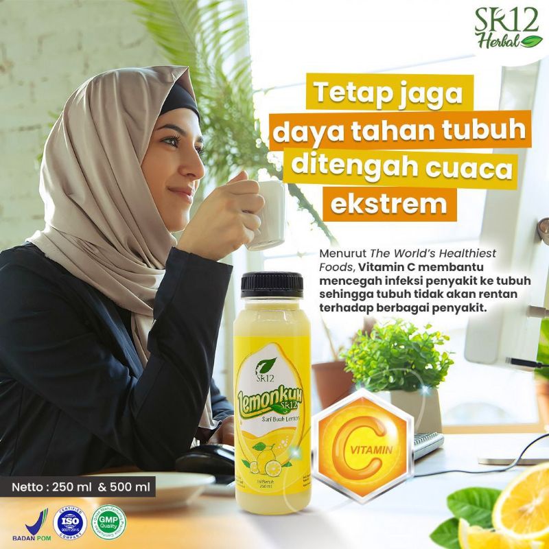 Jual LEMONKUH SR12 NETTO: 250 ml/500 ml SARI BUAH LEMON MINUMAN HERBAL ...