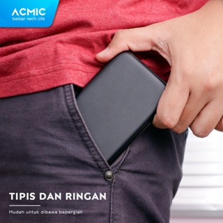 Jual ACMIC PowerSlim 10000mAh Slim PowerBank 2A Fast Charge | Shopee Indonesia