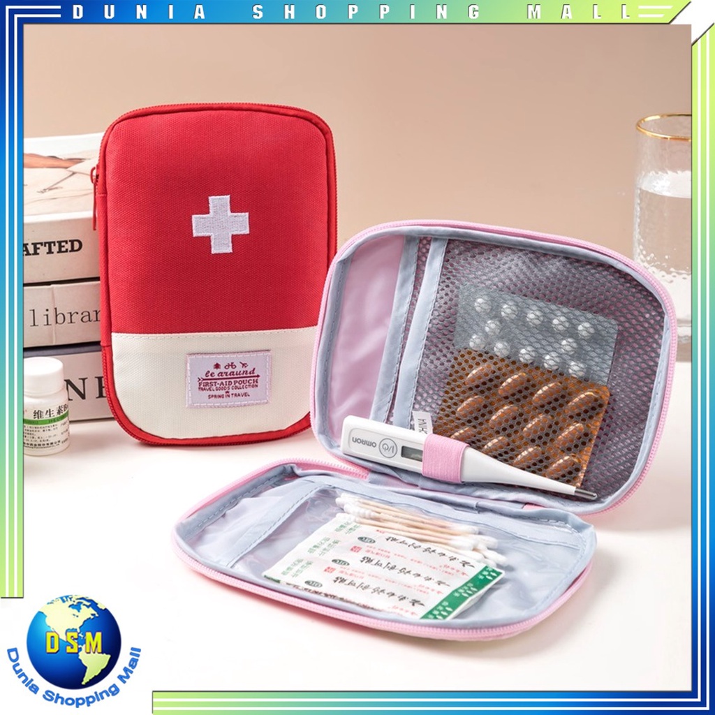 Jual DSM Tas P3K Mini Bentuk Persegi Tempat Kotak Obat Bag Organizer ...
