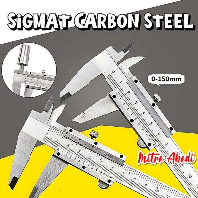 Jual Sigmat / Jangka Sorong Vernier Caliper Micrometer Carbon Steel | Shopee Indonesia