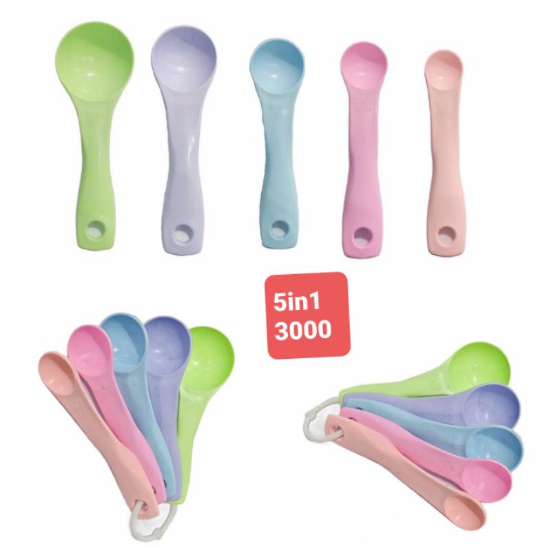 Jual SENDOK TAKAR set 5 IN 1 Pastel/Sendok takaran | Shopee Indonesia