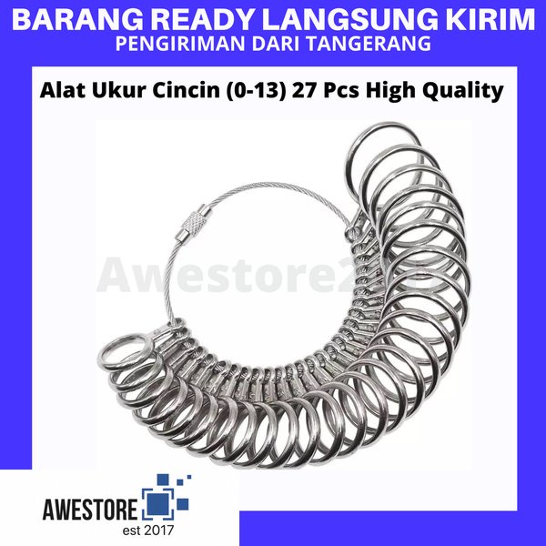 Jual Alat Ukur Cincin Tongkat Ring Sizer Measurement Tool Set Ukuran ...