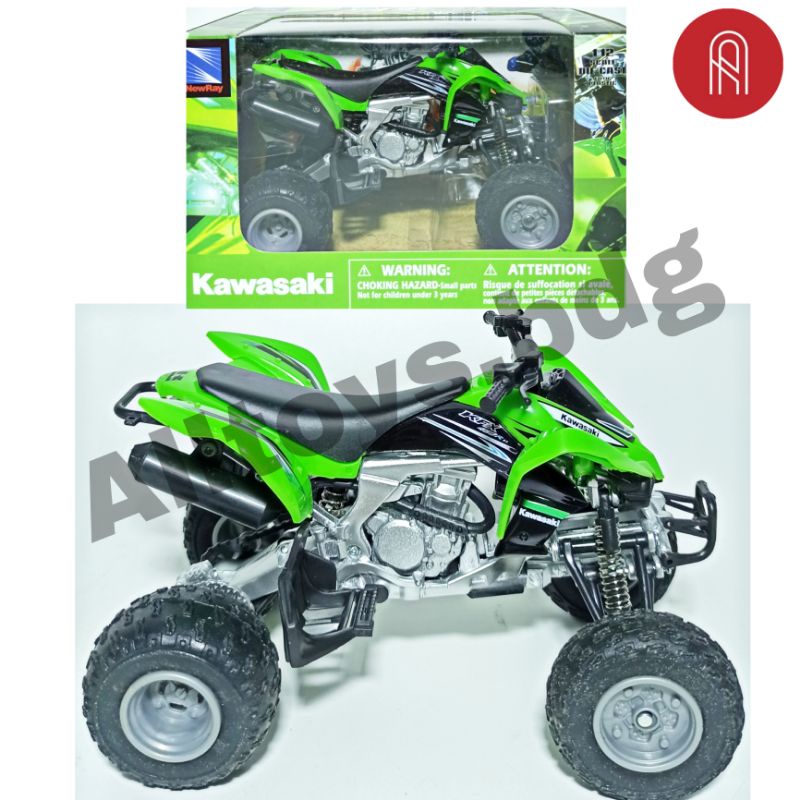 Jual Motor ATV Kawasaki KFX 450R 1:12 Newray Diecast miniature mainan ...