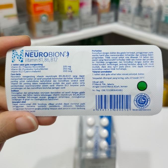 Jual Neurobion Putih Isi 10 Tablet / Strip Original Merck | Shopee ...