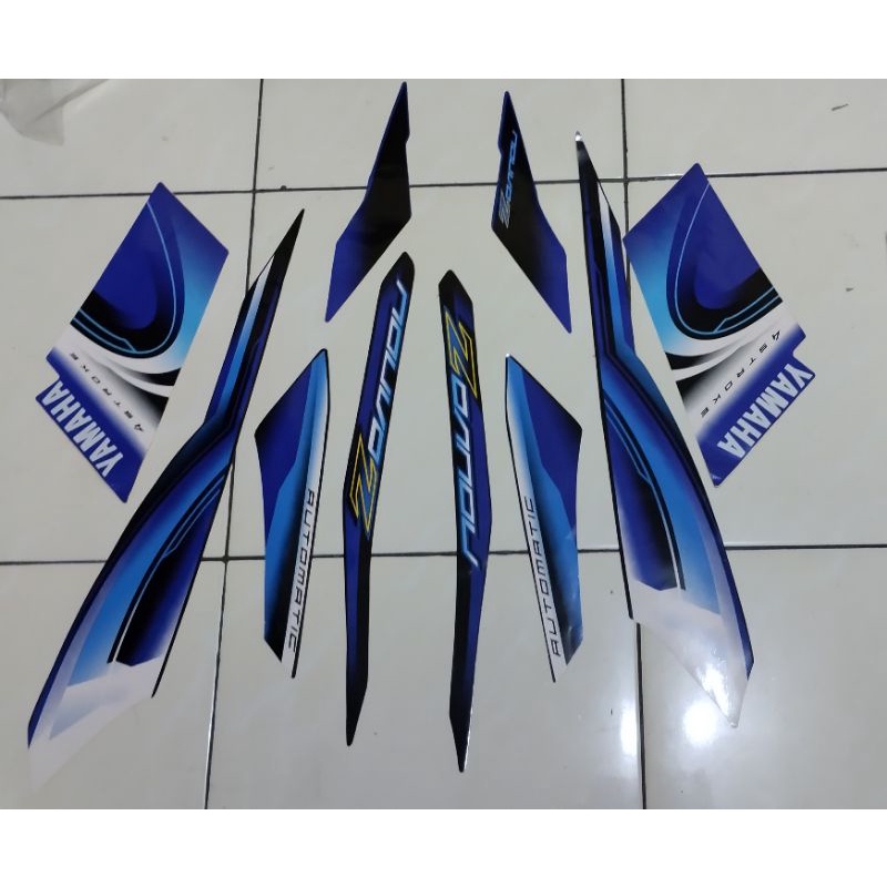 Jual striping yamaha nouvo z biru hitam | Shopee Indonesia