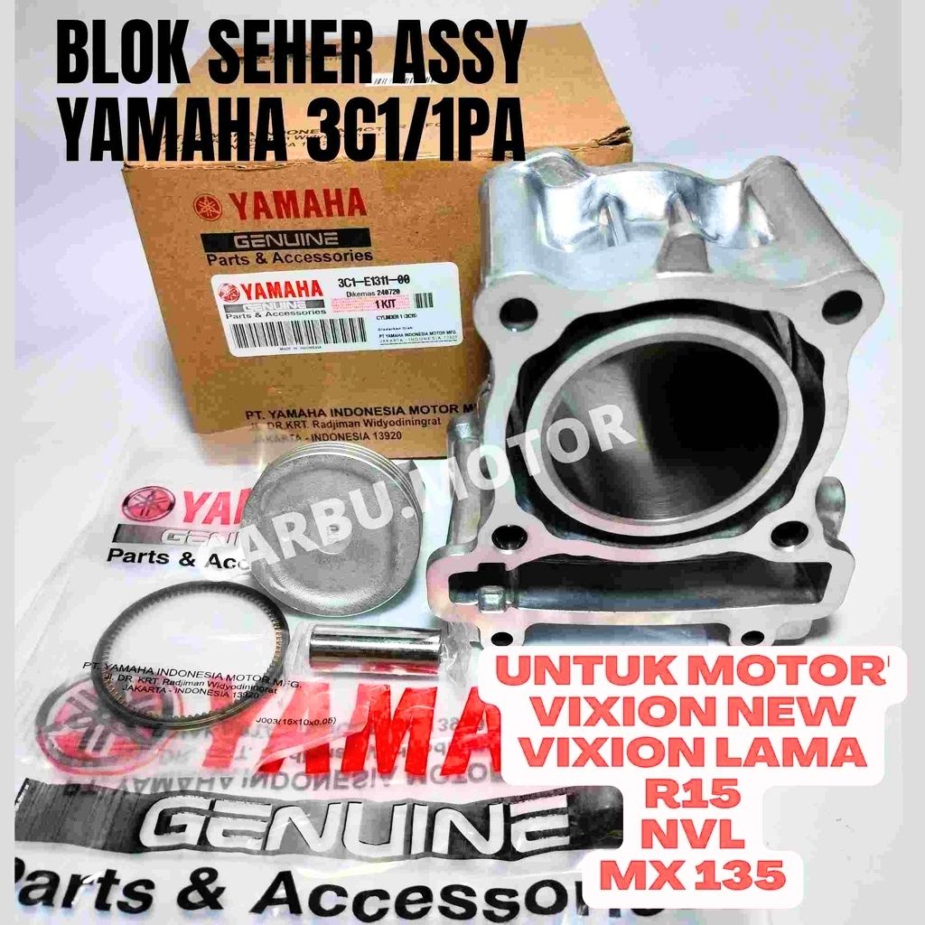 Jual BLOK SEHER+SET ASSY YAMAHA 3C1/1PA ,VIXION NEW, VIXION LAMA | Shopee Indonesia