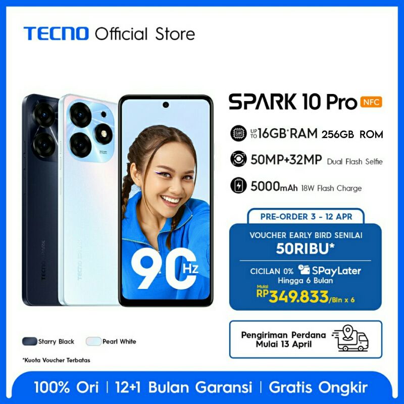 Jual Tecno Spark 10 Pro - RAM 8GB+8GB*/256GB Garansi Resmi | Shopee ...