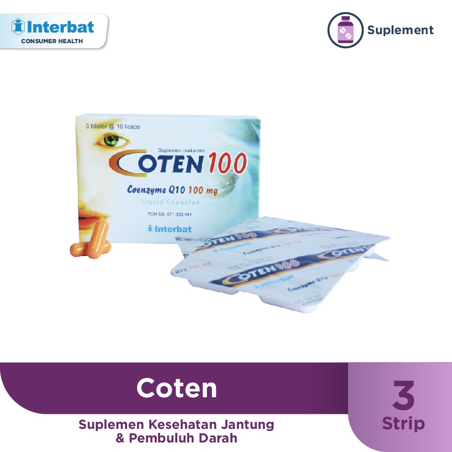 Jual Coten 3 Strip@10 Kapsul - Suplemen Kesehatan Jantung & Pembuluh ...