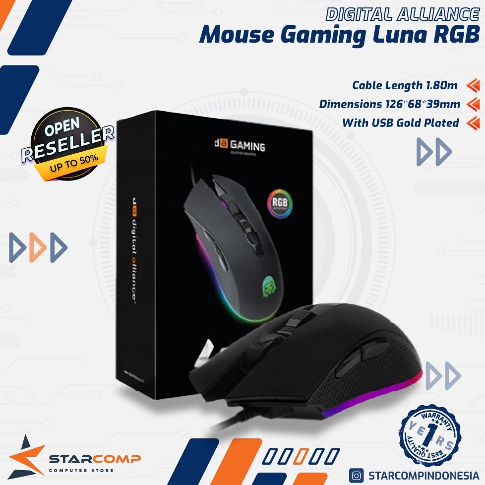 Jual Mouse gaming DA LUNA RGB Digital Alliance | Shopee Indonesia