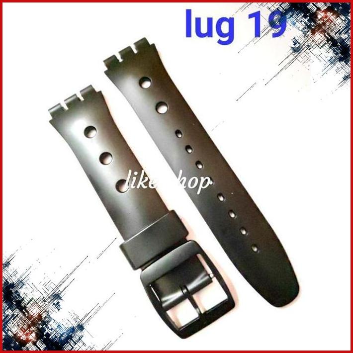 Jual Like Swatch Strap 19mm Irony Chrono New Gent Diaphane Tali Jam