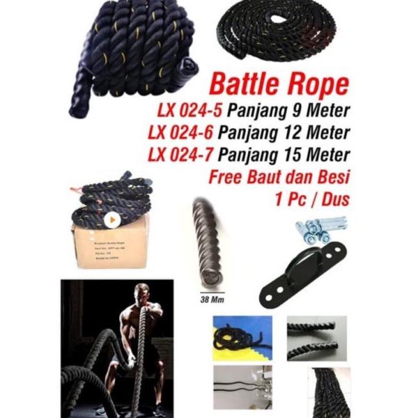 Jual Battle Rope 15 Meter S Tali Gym Fns Battling S Oril | Shopee Indonesia