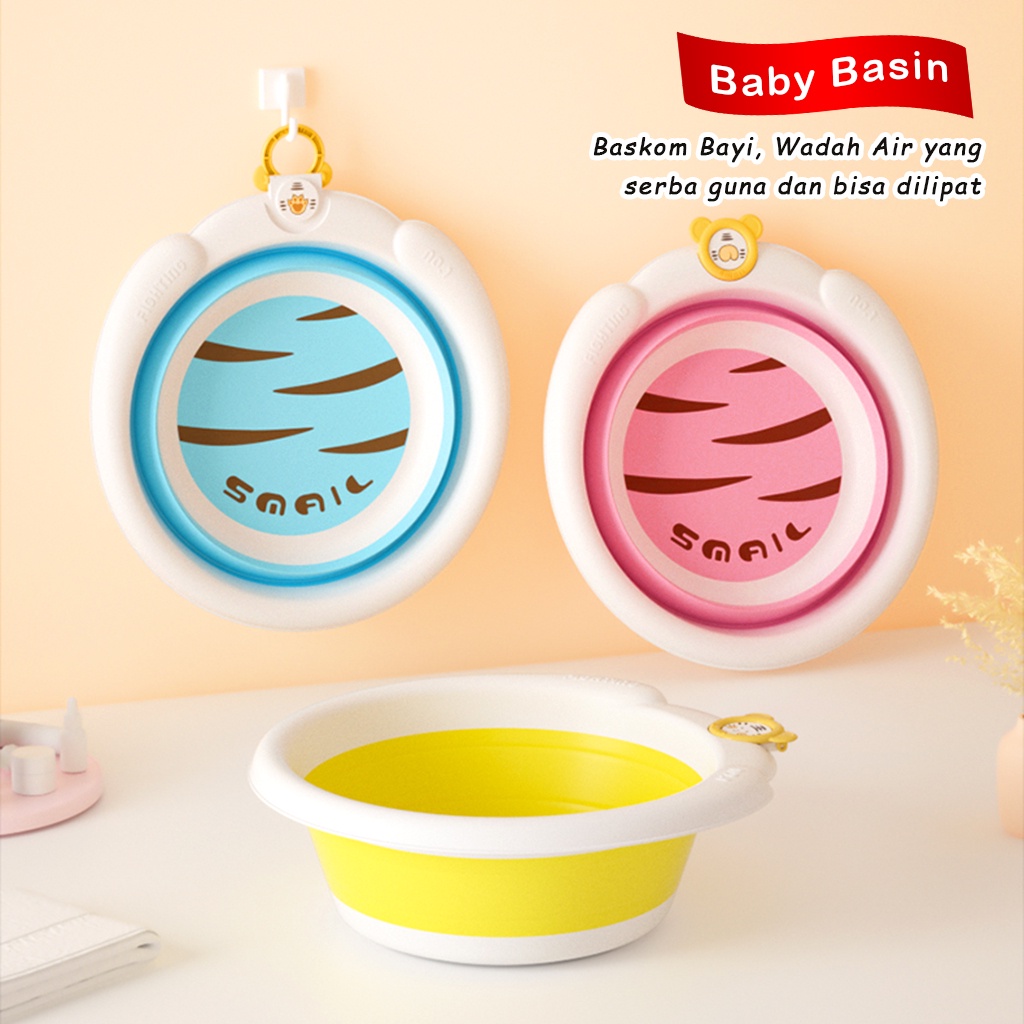 Jual baskom lipat portable baskom mini bayi untuk wajah / kaki produk ...