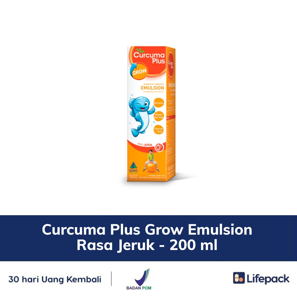 Jual Curcuma Plus Grow Emulsion Rasa Jeruk - 200 ml - LIFEPACK | Shopee ...