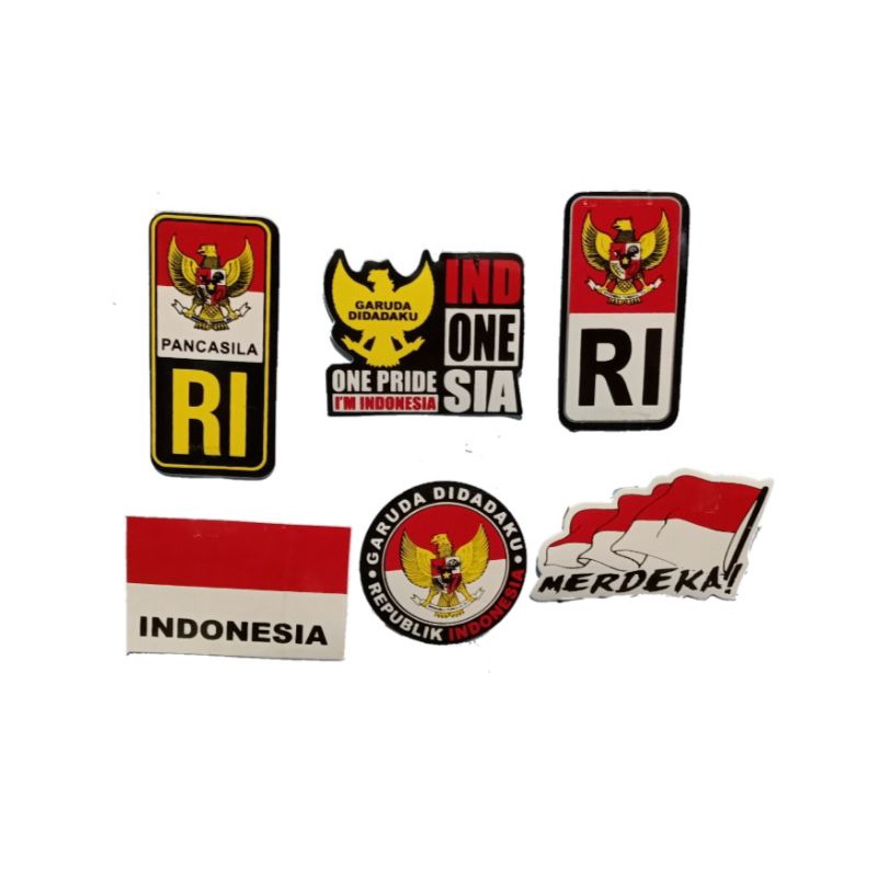 Jual Stiker kemerdekaan merah putih isi 6 | Shopee Indonesia