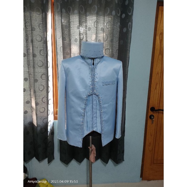 Jual BESKAP WARNA BABY BLUE MODEL KANCING 3 SIMPEL | Shopee Indonesia