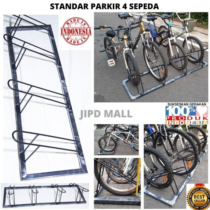 Jual Standar Parkir 4 Sepeda Besi Kotak Bike Stand Paddock 4 Universal ...