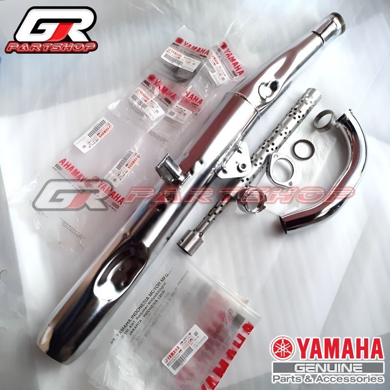 Jual KNALPOT STANDAR FULLSET RX KING 7 BAGIAN ORI YGP ORIGINAL YAMAHA ...