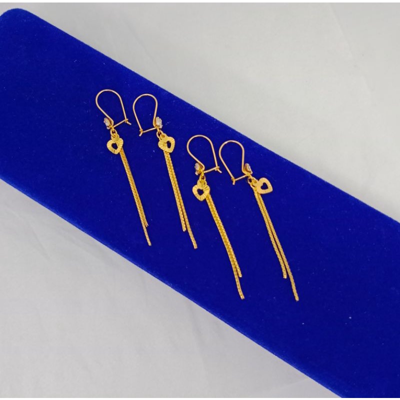Jual anting kait perak asli silver 925 /anting kait mp love & bintang ...