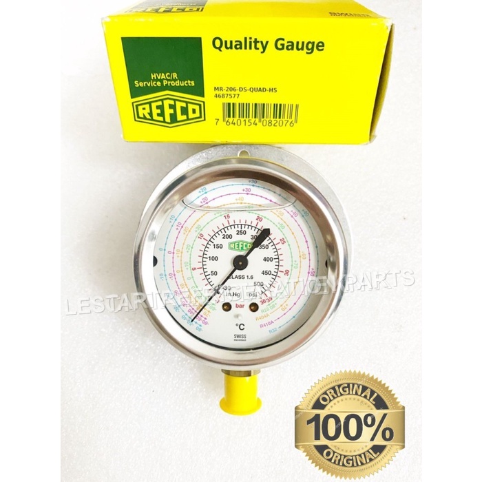 Jual PRESSURE GAUGE LOW R410A/R 32 RANGE 0-500 PSI REFCO (MODEL RAKET) | Shopee Indonesia