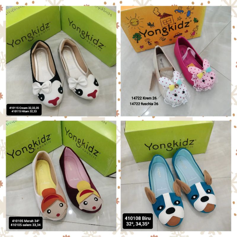 Jual Sepatu Flatshoes Anak Perempuan Branded Yongkidz Original | Shopee ...