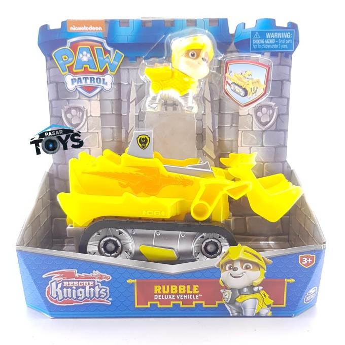 Jual Paw Patrol Rescue Knights Rubble Transforming Deluxe Vehicle ...