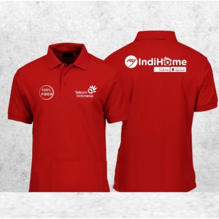 Jual KAOS POLO BAJU KERAH DISTRO MY INDIHOME 100% FIBER TELKOM POLOS ...