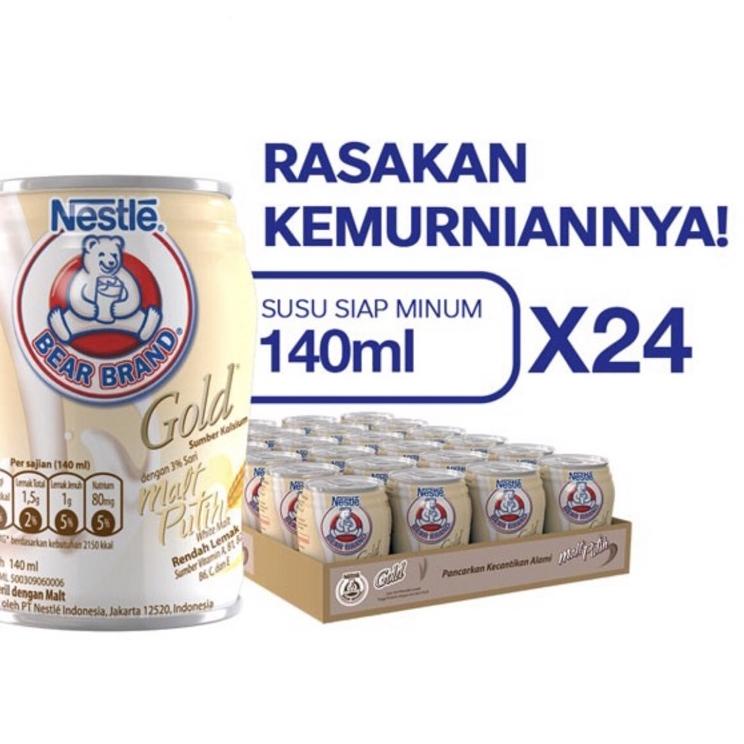 Jual trx0g0Fu Lariz manis Bear Brand Gold White Malt/White Tea 140ml (24 pcs) | Shopee Indonesia