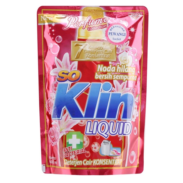 Jual SOKLIN LIQUID DETERJEN MERAH POUCH 720 ML | Shopee Indonesia