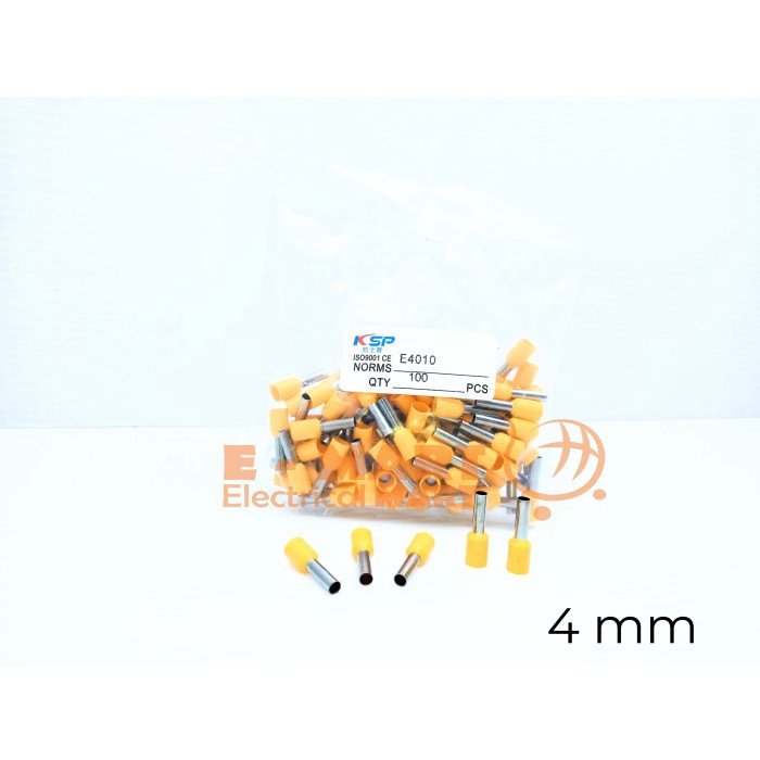 Jual FORT Skun Kabel tusuk Ferul Ferules FERRULES 4 mm 4mm E 4010 ...