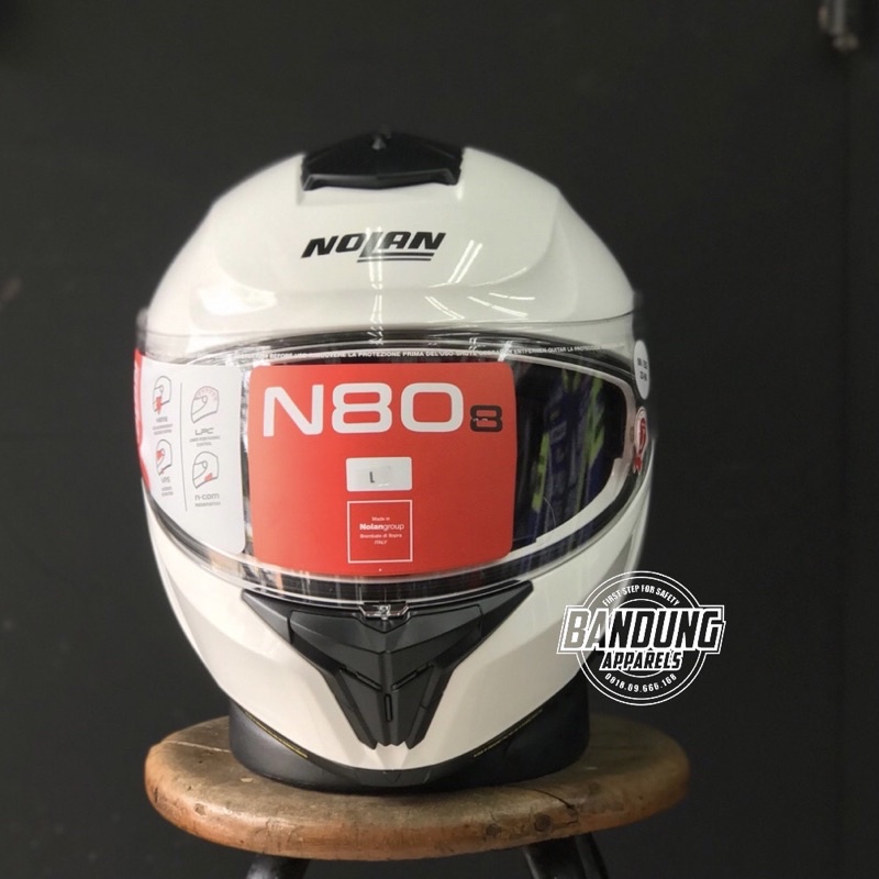 Jual Helm Full Face Nolan N808 Special Pure White Glossy SNI | Shopee ...