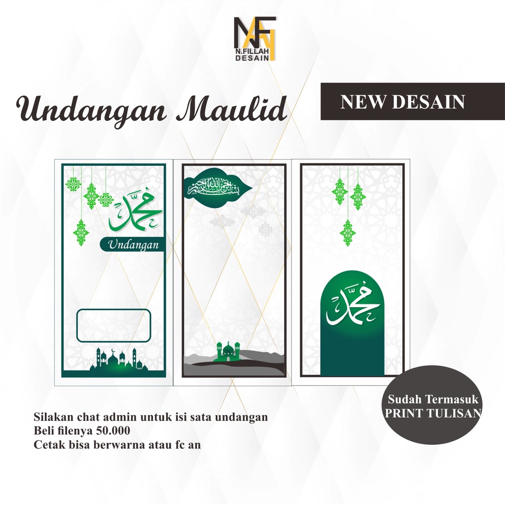 Jual undangan maulid undangan walimah untuk segala acara bisa cod ...