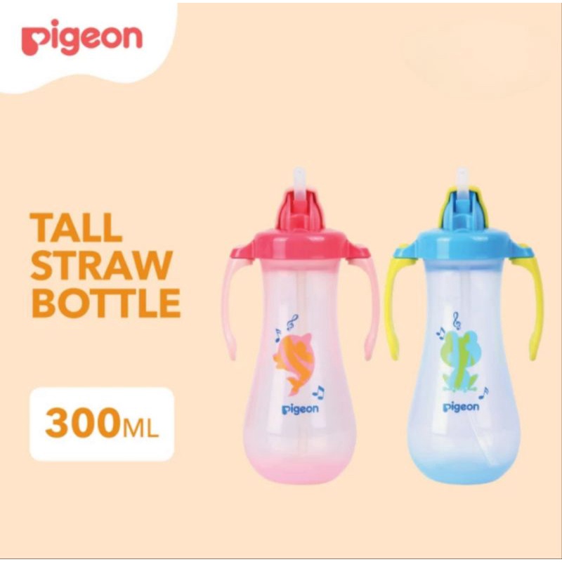 Jual Pigeon Tall Straw 300ml Botol Minum Sedotan Training Cup Pigeon / Botol Minum Bayi dengan ...