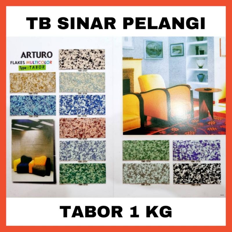 Jual ARTURO Cat Tembok Tekstur Tipe Tabor 1 Kg Motif Batu Interior ...