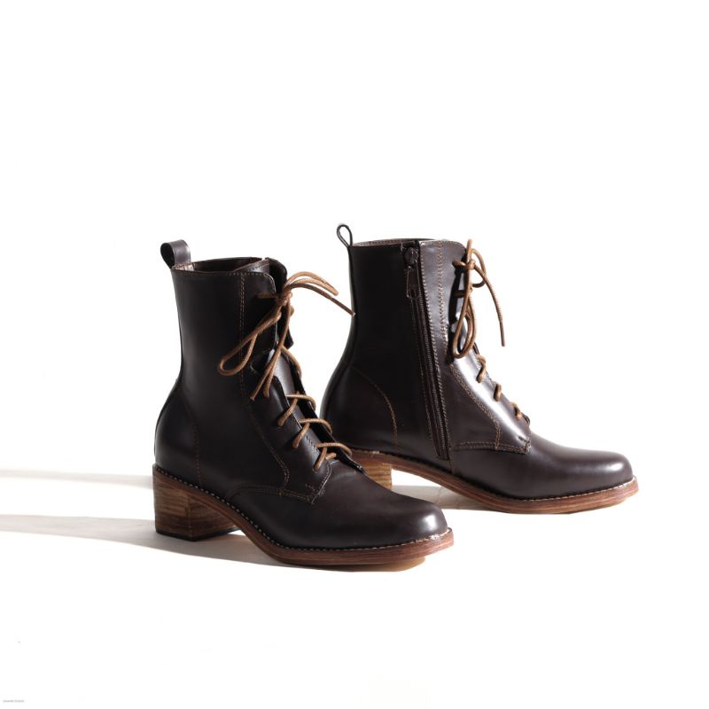 Jual M&T Sepatu Boots Wanita Retro Vintage Cow Leather | Shopee Indonesia